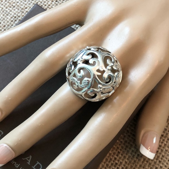 Silpada | Jewelry | Silpada 925 Swirly Girl Filigree Dome Ring Sz 9 ...